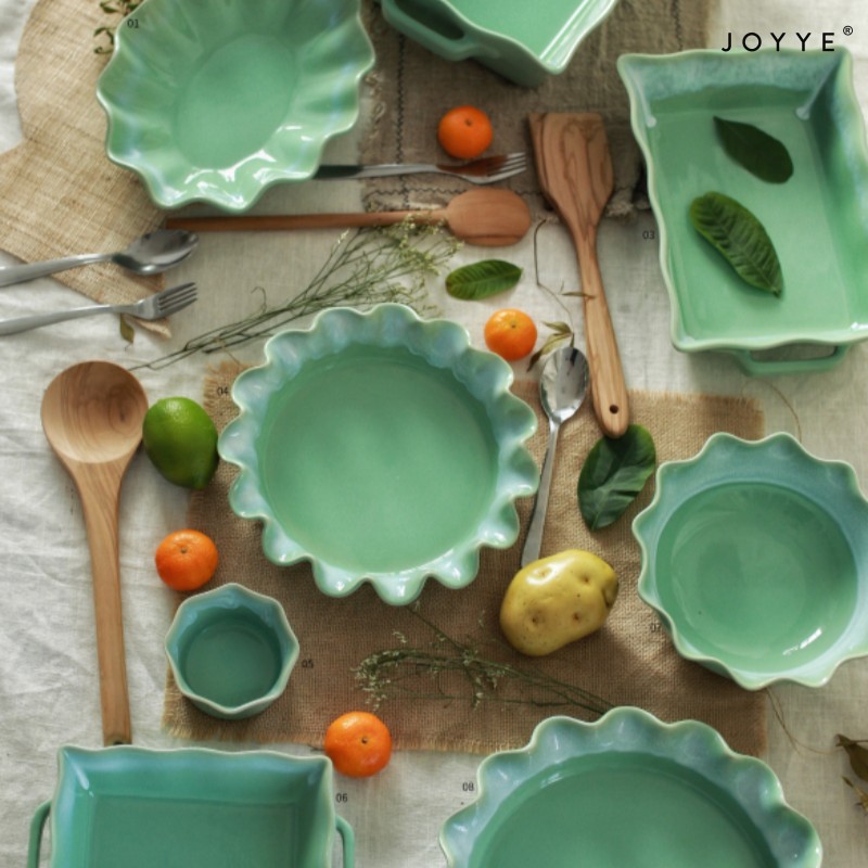 The Mint Green Lotus-Leaves Shaped Cookware Collection by Joyye,Kitchenware